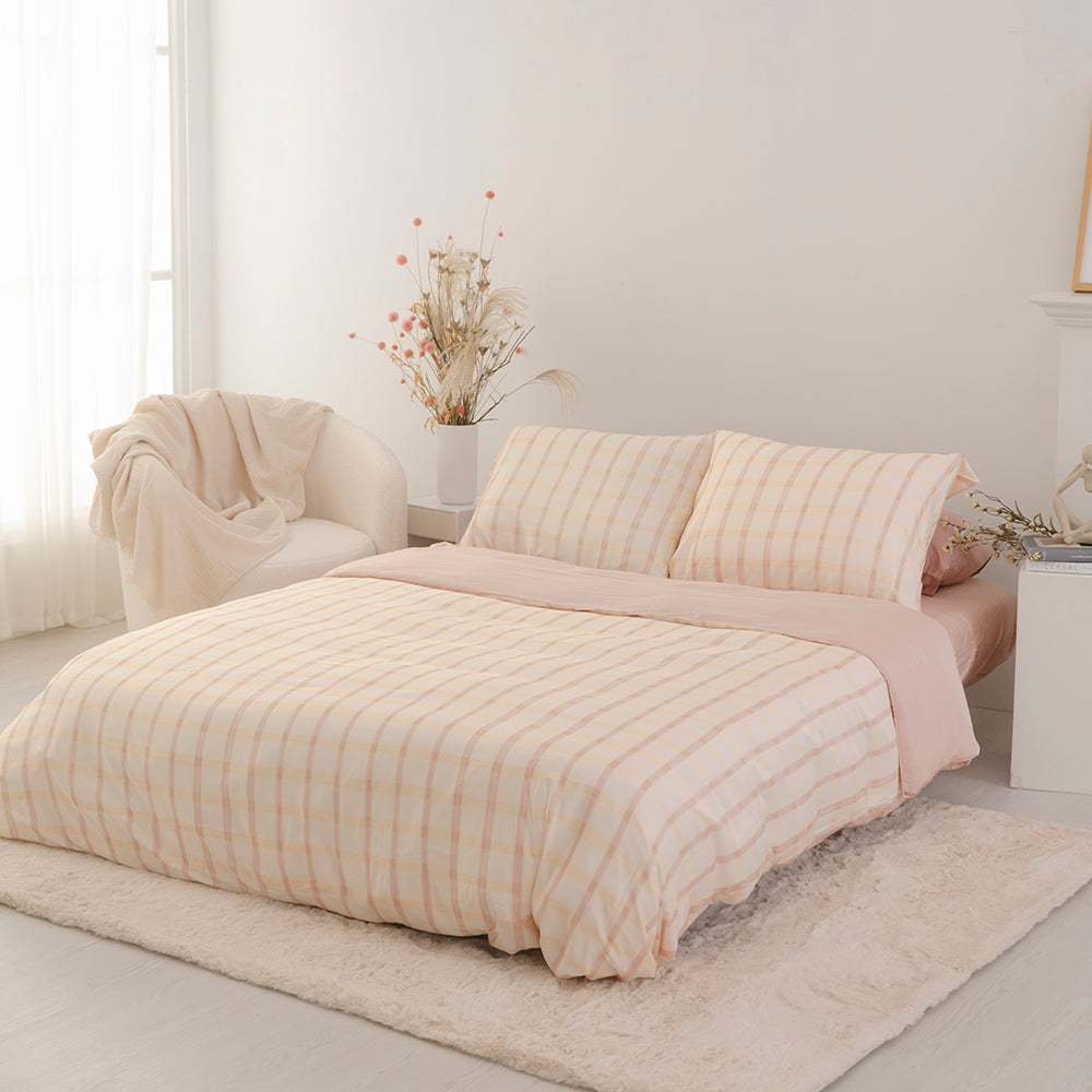Checkered Bamboo Duvet Cover – Sunday Bedding